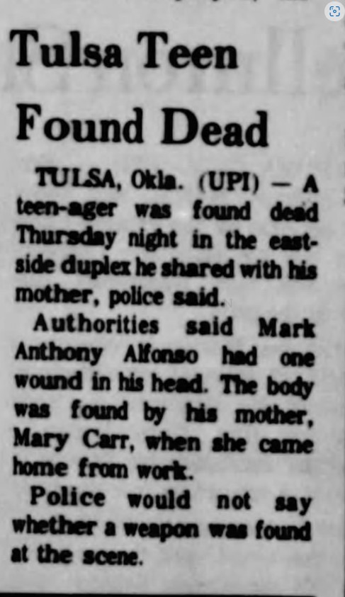 Mark Anthony Alfonso - Oklahoma Cold Cases