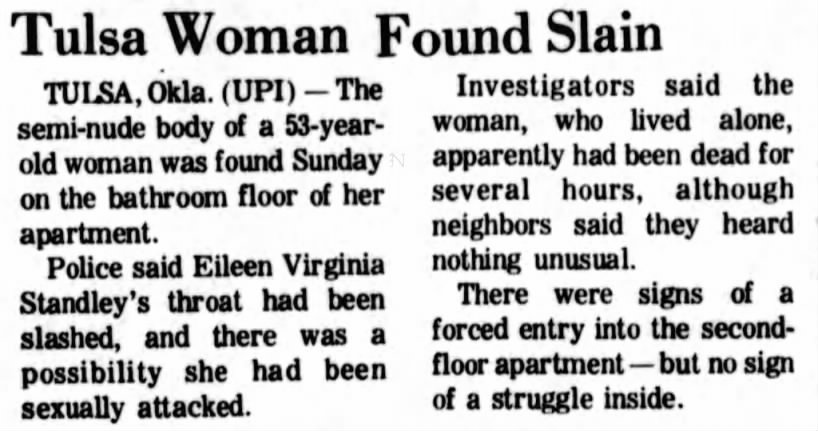 Eileen Virginia Standley - Oklahoma Cold Cases